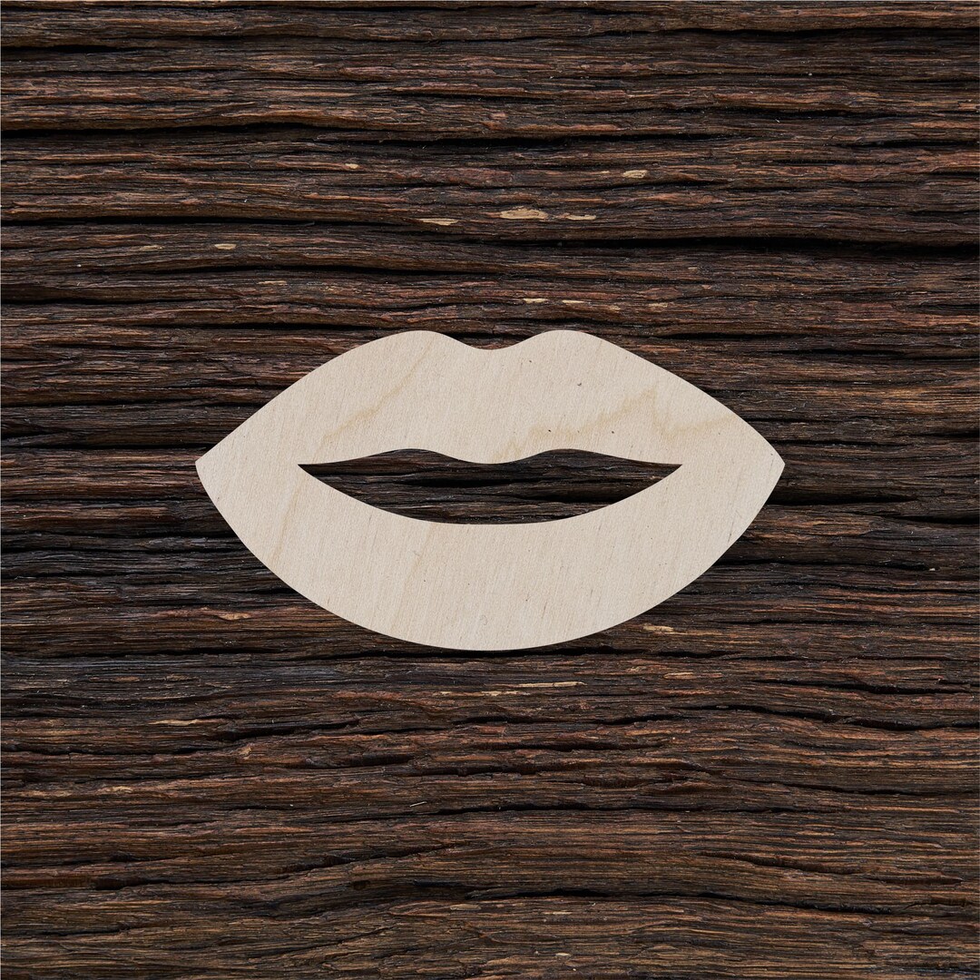 Wooden Kiss Lips Shape for Crafts and Decoration - Laser Cut - Lip ...