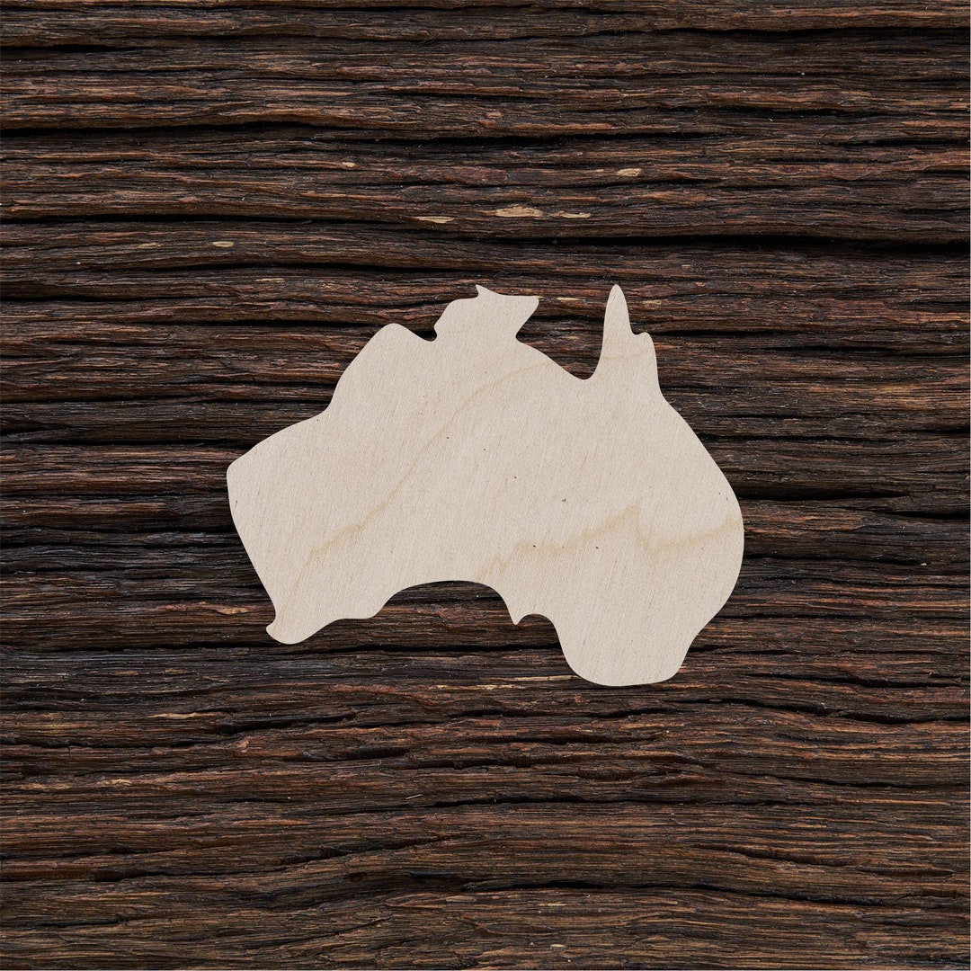 Wooden Australia Shape for Crafts - Laser Cut - Australia Continent ...