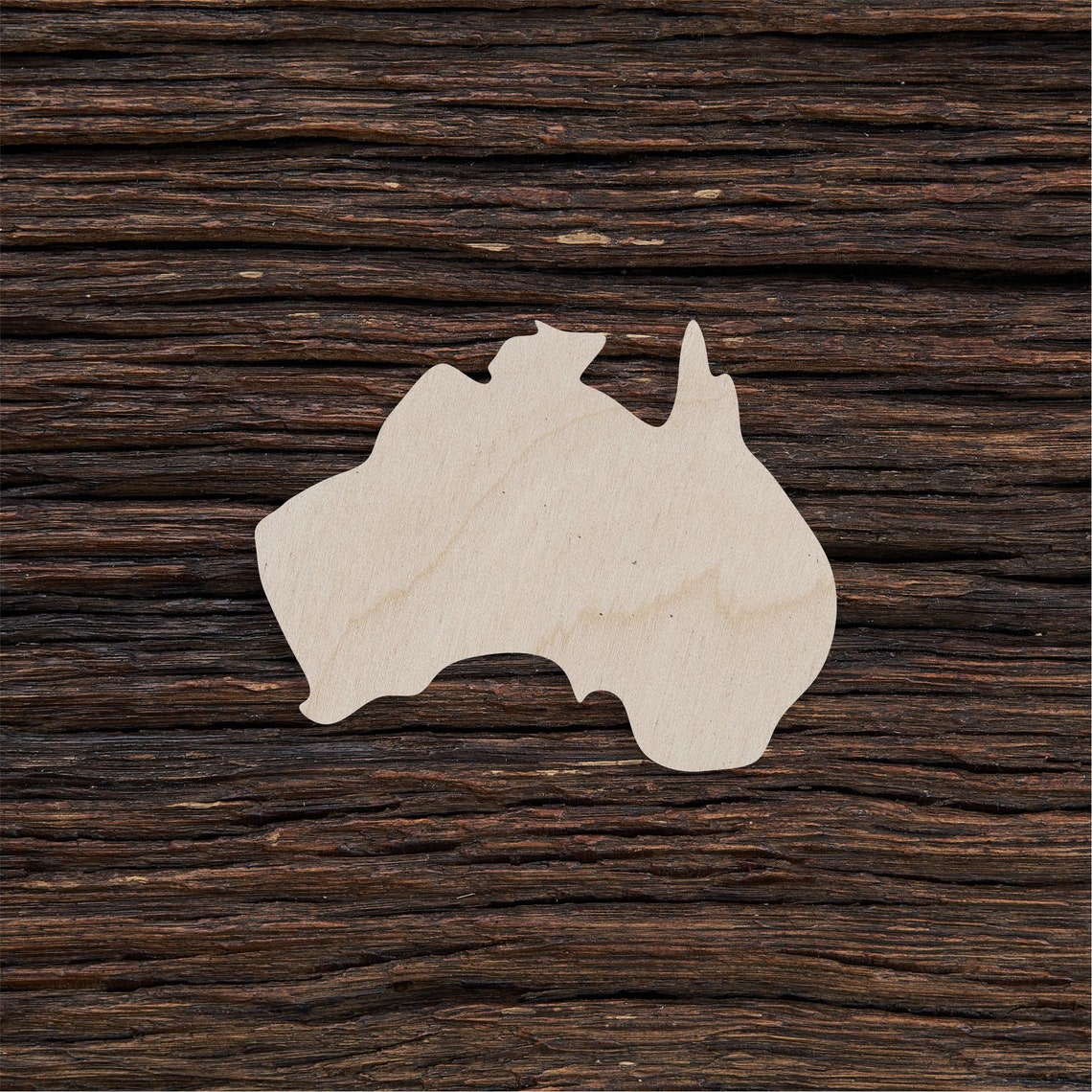 Wooden Australia Shape for Crafts Laser Cut Australia - Etsy