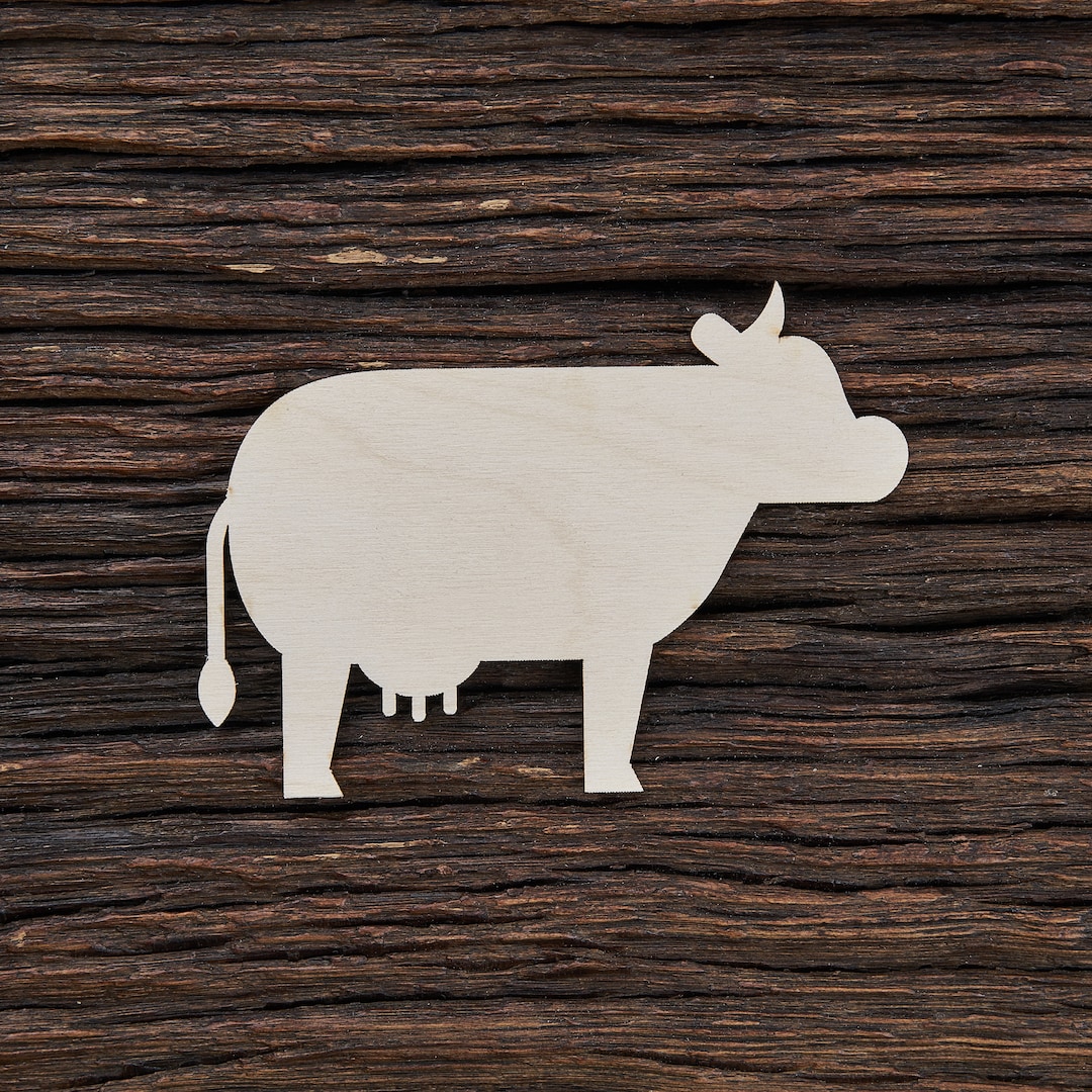 Wooden Cow Shape for Crafts and Decoration - Laser Cut - Wooden Cow ...
