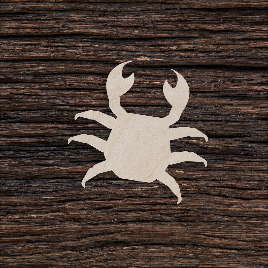 Wooden Crab Shape for Crafts and Decoration - Laser Cut - Crab Figurine ...