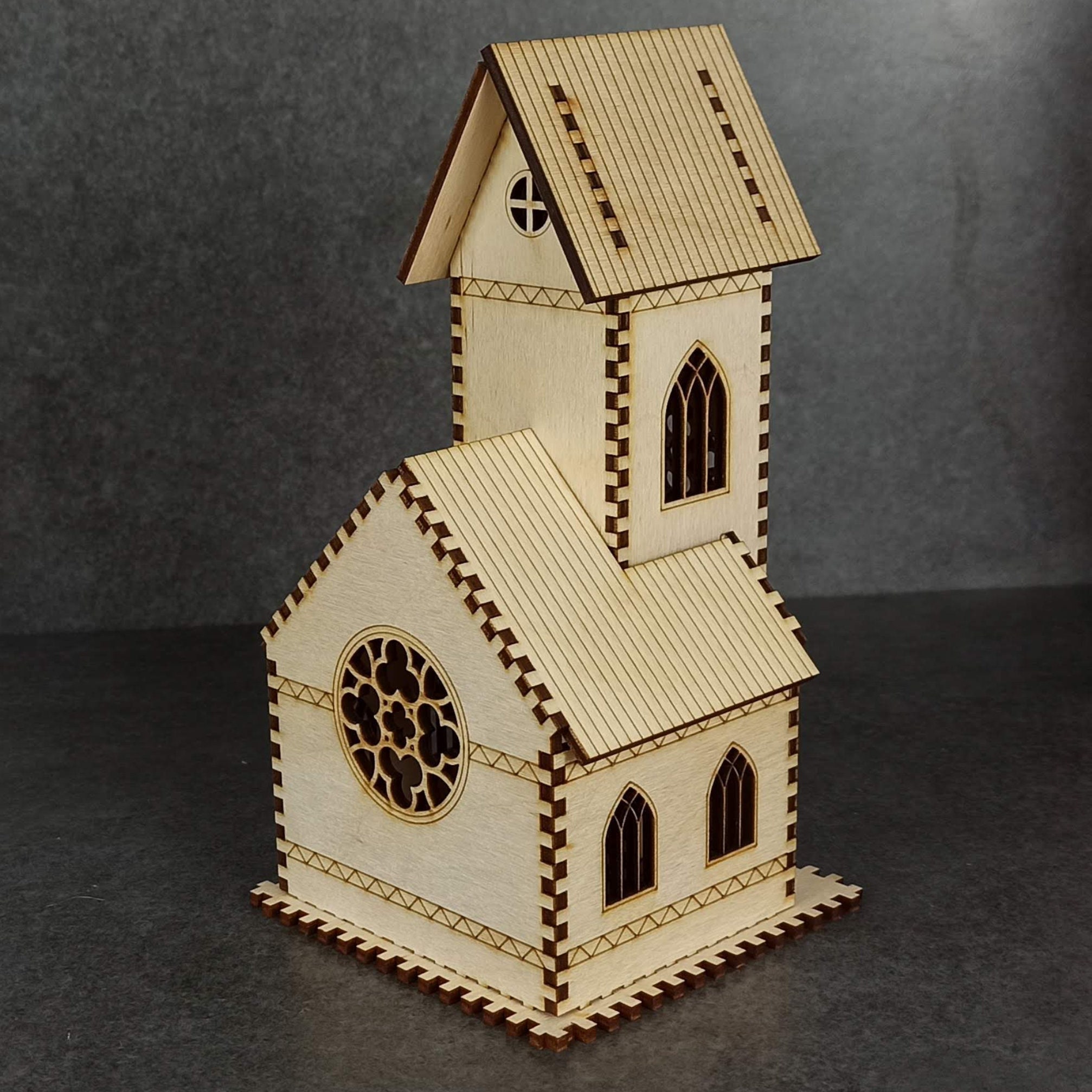 Wooden Miniature Church for Decoration Laser Cut Miniature | Etsy
