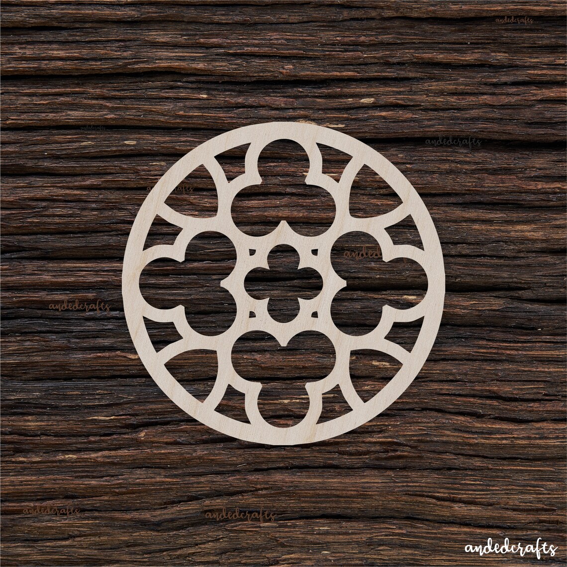 Wooden Rose Window for Crafts and Decorations - Wooden Blanks - Craft ...