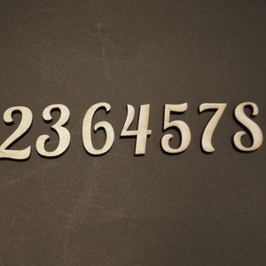 Wooden Numbers for Crafts - Laser Cut - Table Numbers - Wooden Number ...