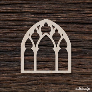 Wooden Gothic Window for Crafts and Decorations - Wooden Blanks - Craft ...