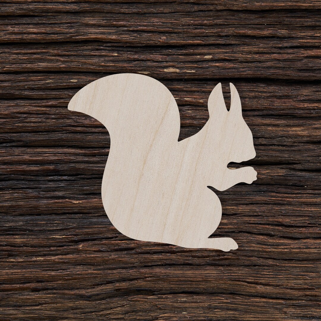 Wooden Squirrel for Crafts and Decorations - Squirrel Shape - Squirrel ...