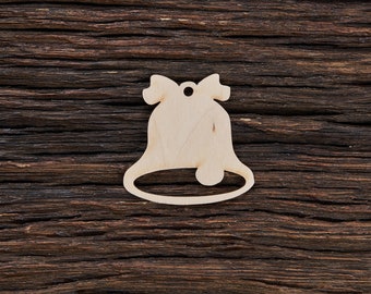 Bell Ornament Blank Wood Cutout-traditional Bell Wood Decor-various ...