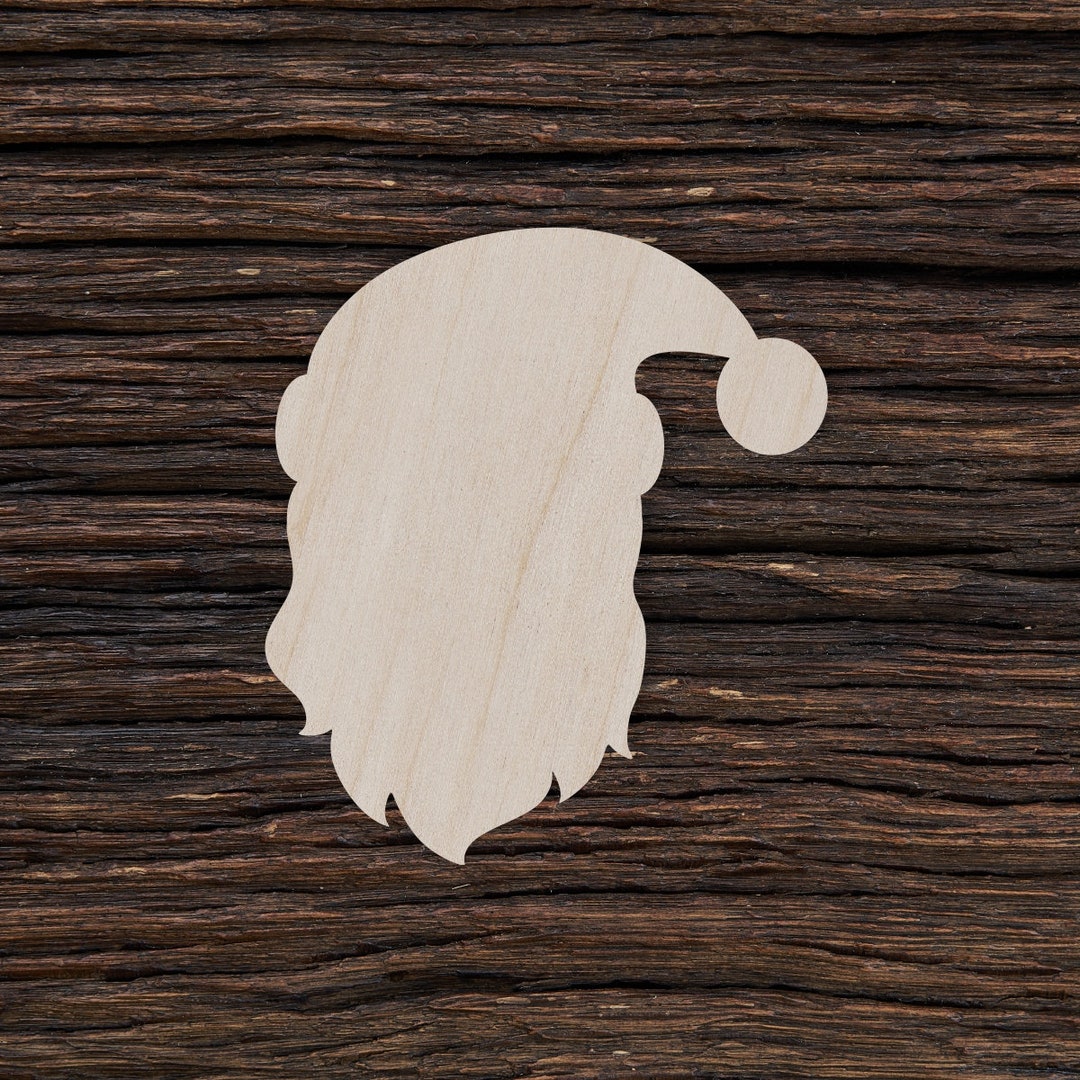 Wooden Santa Claus Head for Crafts and Decorations - Santa Claus Head ...