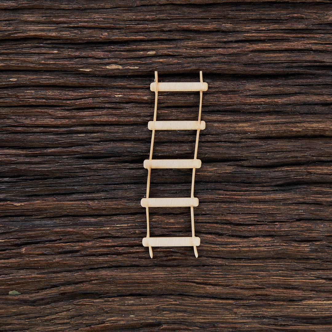 Wooden Miniature Rope Ladder Shape for Crafts and Decoration - Laser ...