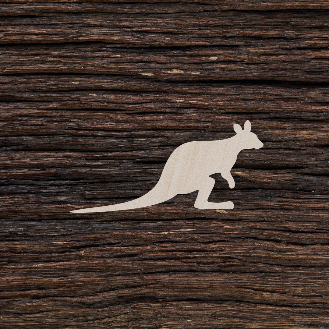 Wooden Wallaby for Crafts and Decorations - Wallaby Cut Out - Wallaby ...