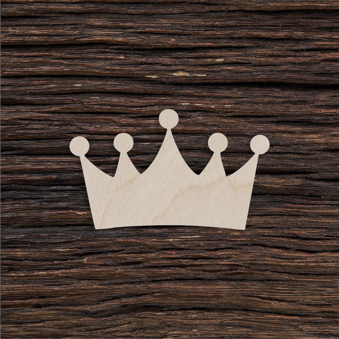 Wooden Crown Shape for Crafts and Decoration - Laser Cut - Crown Cut ...