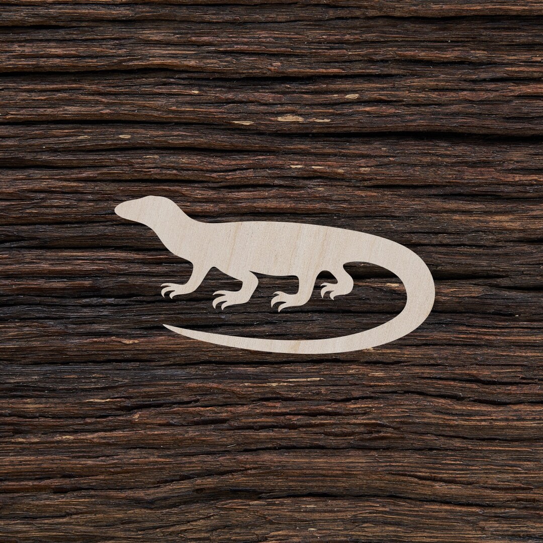 Wooden Komodo Dragon for Crafts and Decorations - Komodo Dragon Blank ...