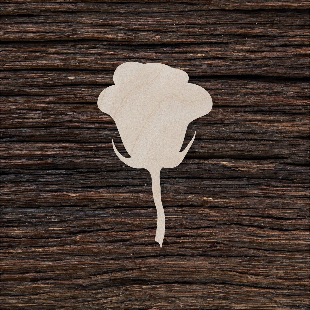 Wooden Rose Flower Shape for Crafts and Decoration - Laser Cut - Rose ...