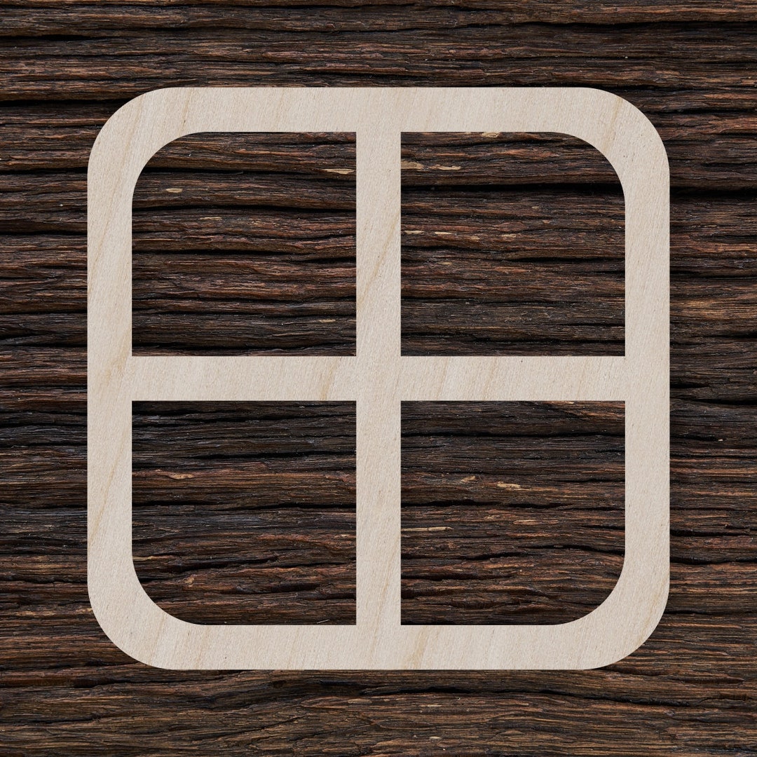 Wooden Square Window Frame for Crafts and Decorations - Square Window ...