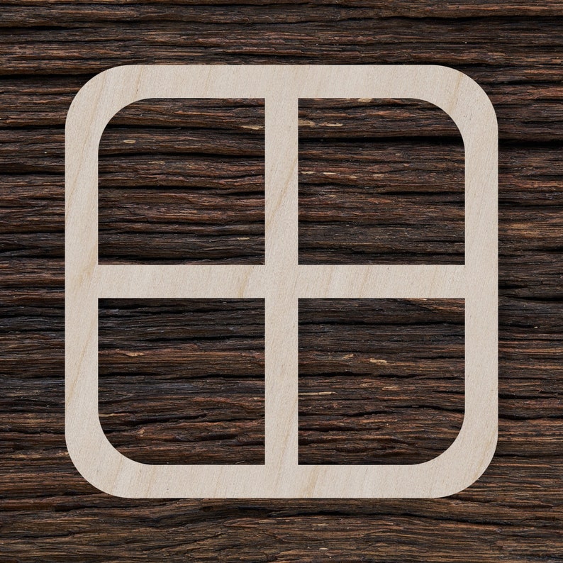 Wooden Square Window Frame for Crafts and Decorations Square | Etsy