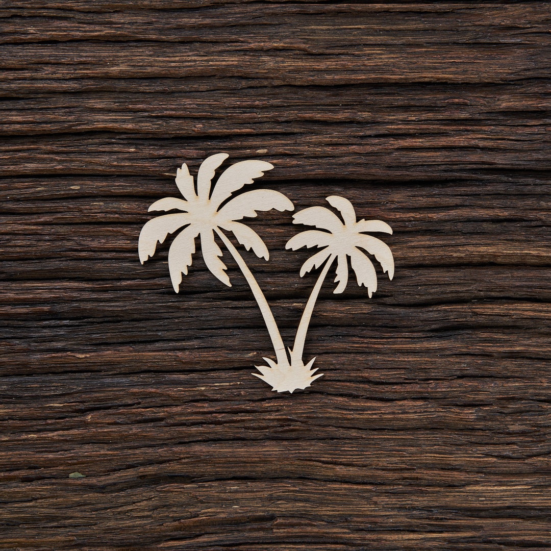Wooden Palm Tree Shape for Crafts and Decoration - Laser Cut - Palm ...