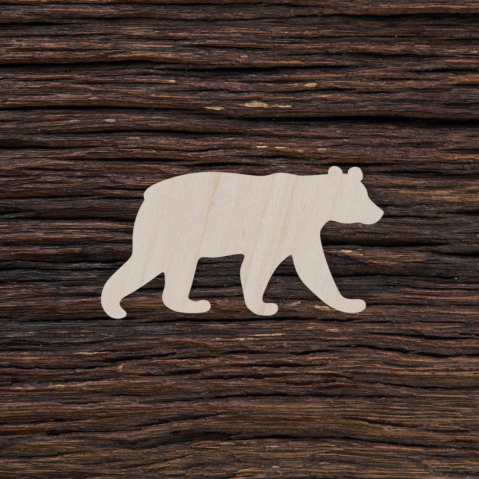 Wooden Black Bear for Crafts and Decorations Black Bear - Etsy