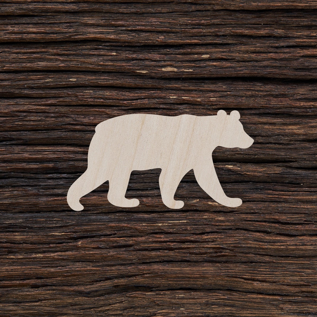 Wooden Black Bear for Crafts and Decorations Black Bear | Etsy