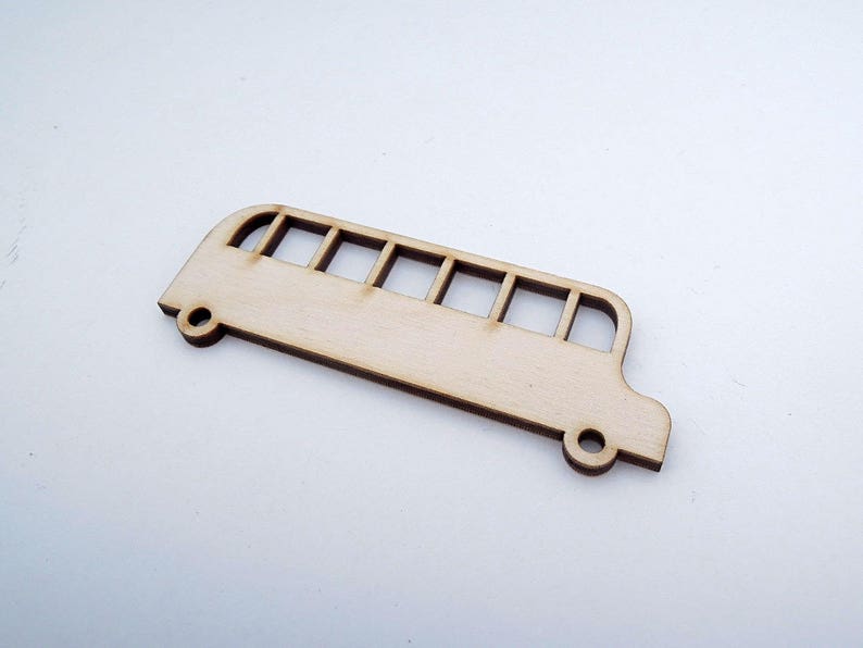Wooden School Bus for Crafts Laser Cut Yellow School Bus - Etsy
