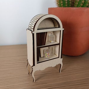 Wooden Miniature Bookshelf for Nook for Crafts and Decorations - 1:12 ...