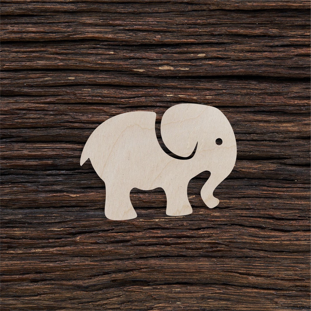 Wooden Elephant Shape for Crafts and Decoration - Laser Cut - Elephant ...