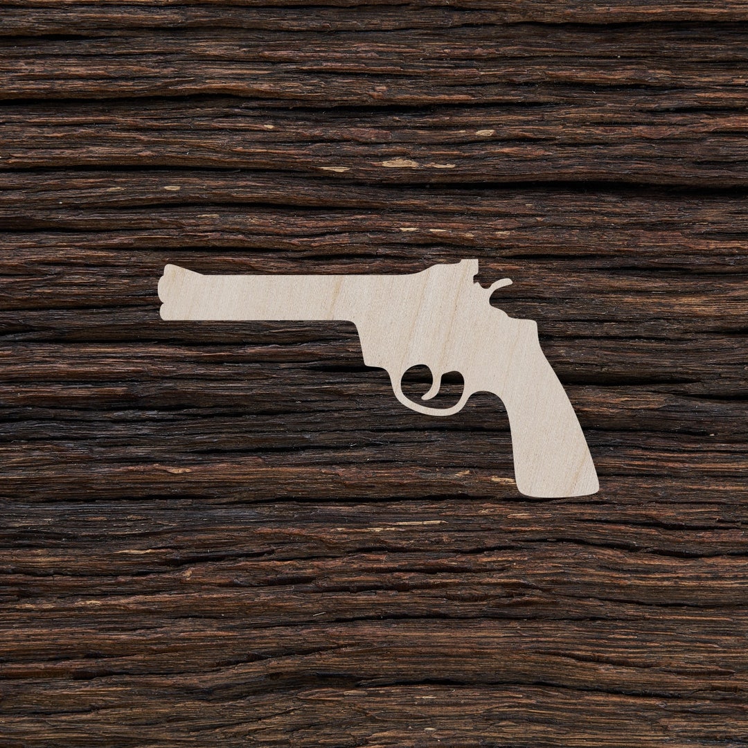 Wooden Revolver for Crafts and Decorations - Revolver Necklace ...