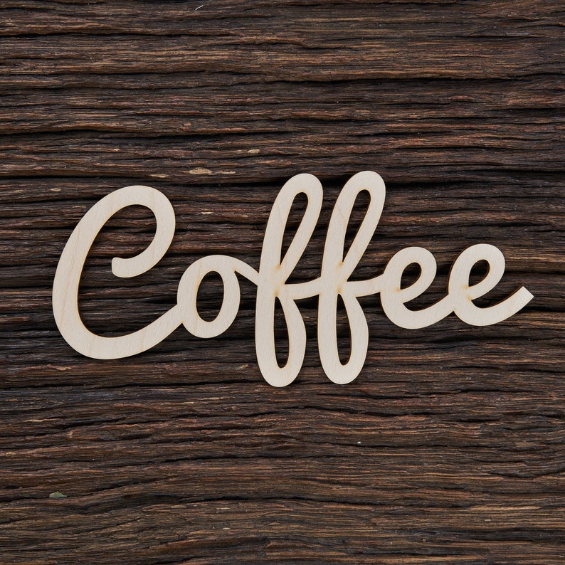 Wooden Coffee Sign for Crafts & for Decoration Laser Cut | Etsy