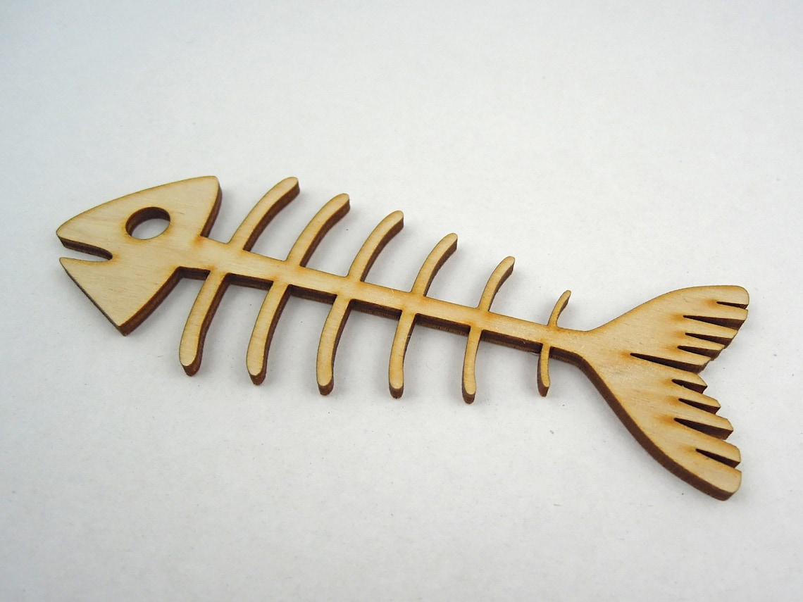 Wooden Fish Skeleton Shape for Crafts and Decoration Laser - Etsy