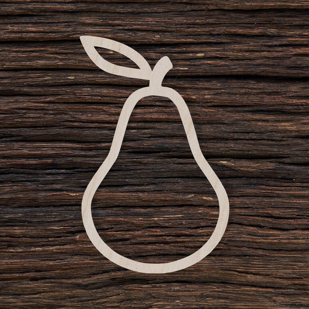 Wooden Pear Outline for Crafts and Decorations - Pear Shape - Pear ...