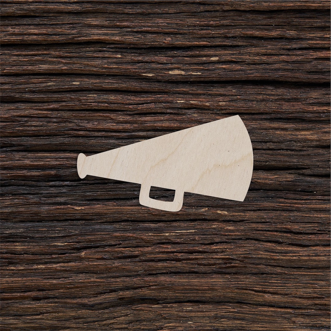 Wooden Megaphone Shape for Crafts and Decoration - Laser Cut - Cheer ...