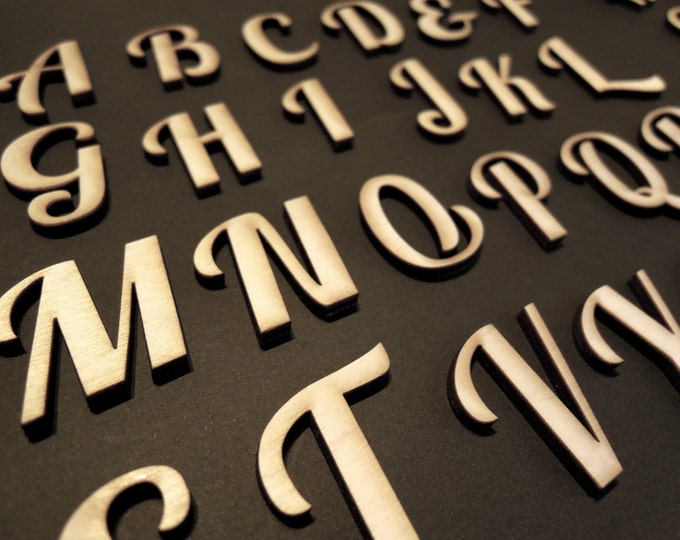 26 Wooden Letters, Letters Cutouts, Alphabet Letters, Wood Letters ...