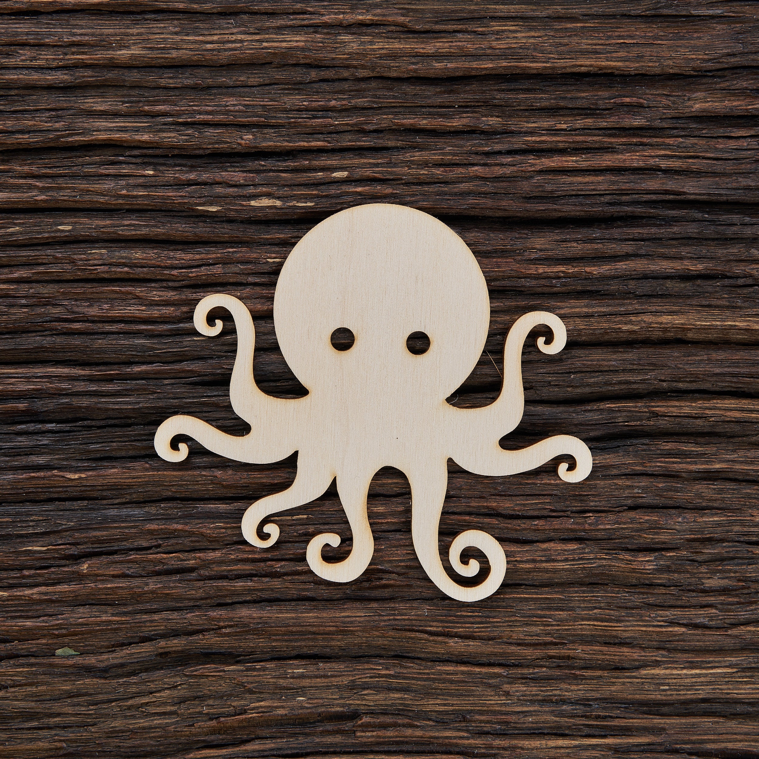 Wooden Octopus Shape for Crafts and Decoration - Laser Cut - Octopus ...