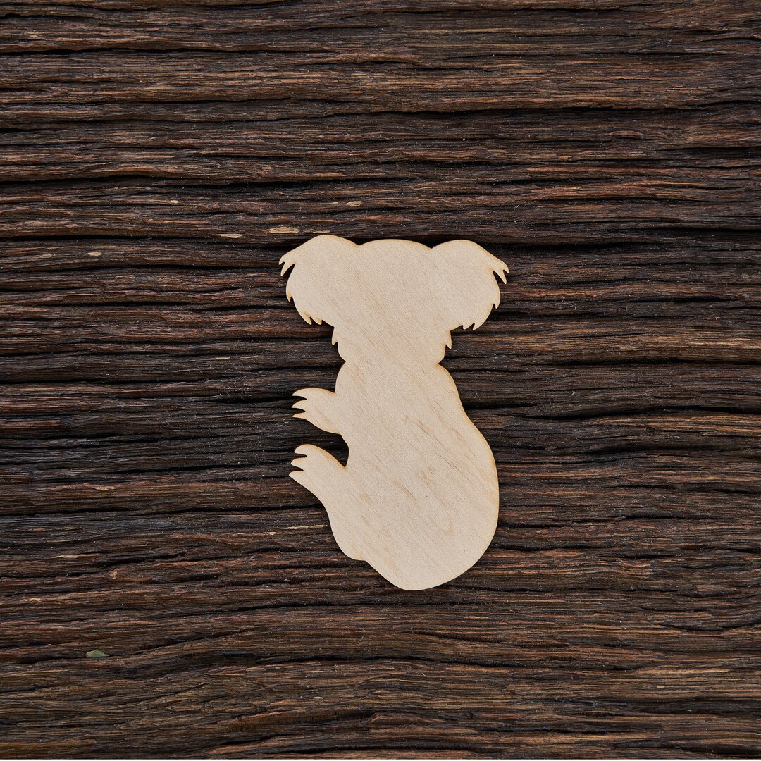 Wooden Koala Shape for Crafts and Decoration - Laser Cut - Koala Bear ...