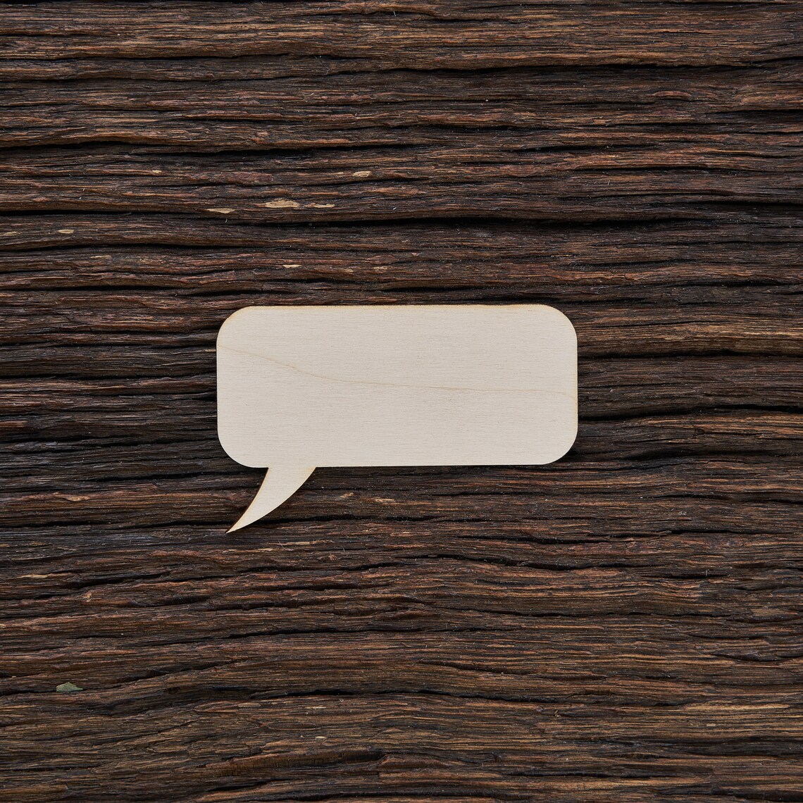 Wooden Speech Bubble Square Callout for Crafts - Laser Cut - Callout ...