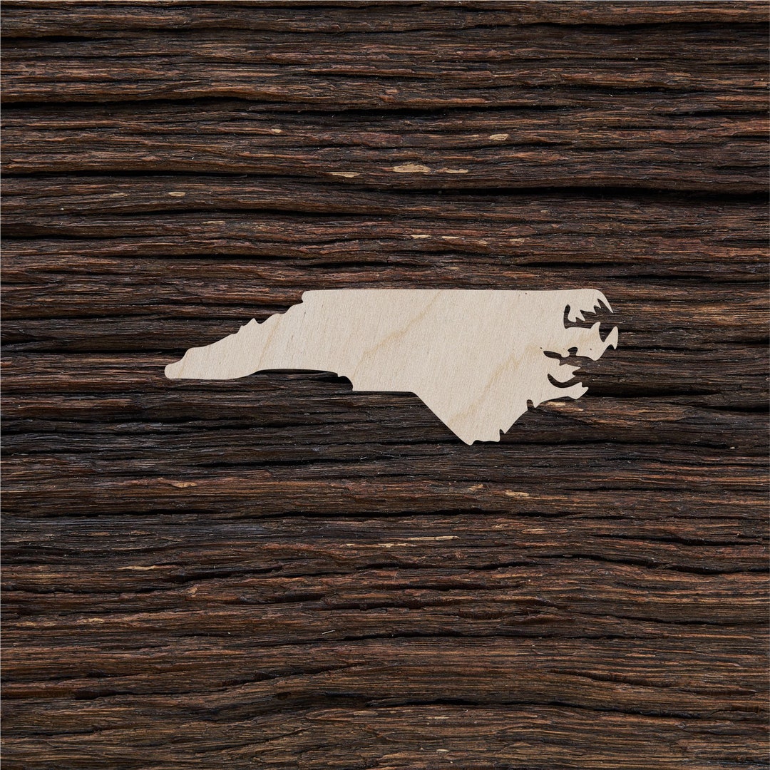 Wooden North Carolina State Shape for Crafts and Decoration - Laser Cut ...
