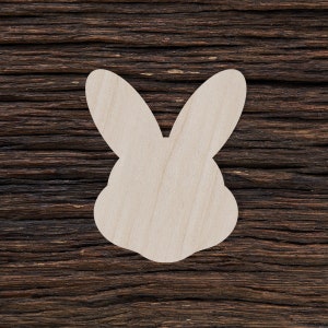 Wooden Easter Bunny Head for Crafts and Decorations - Easter Bunny Head ...