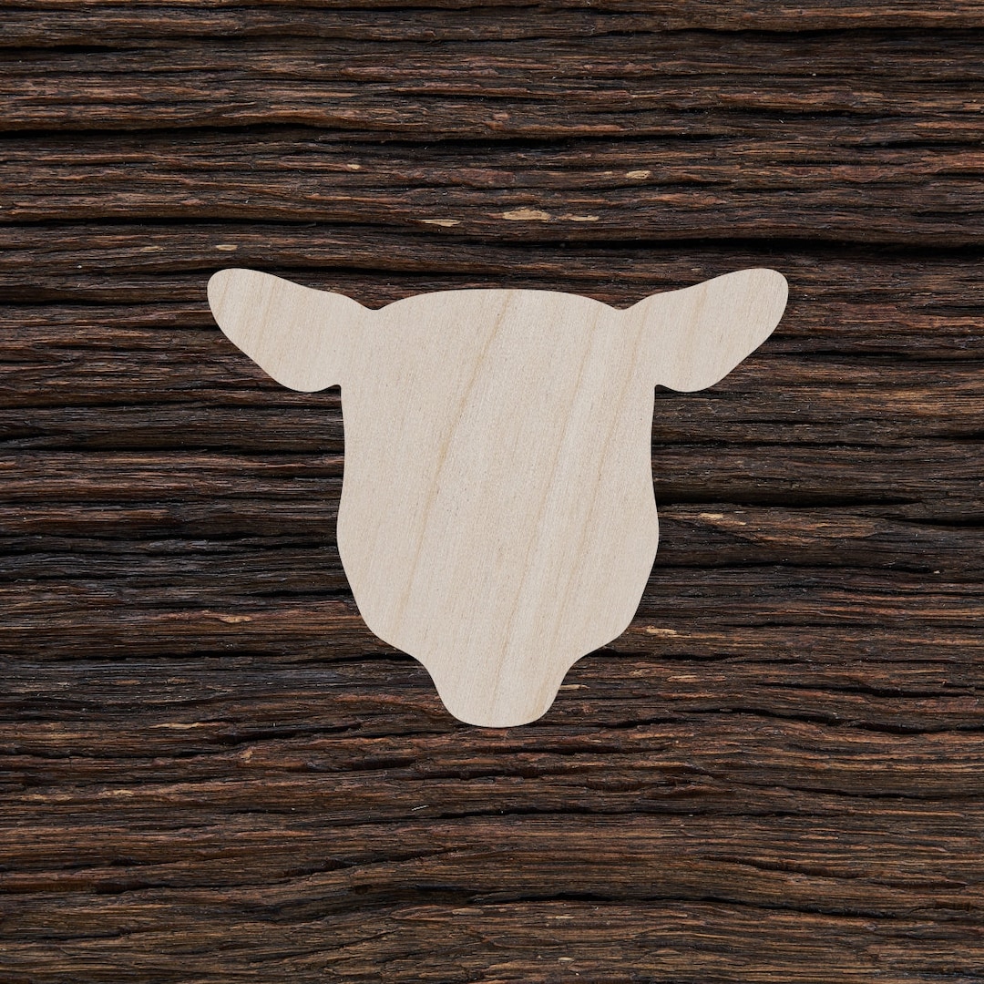 Wooden Sheep Head for Crafts and Decorations - Sheep Head Necklace ...