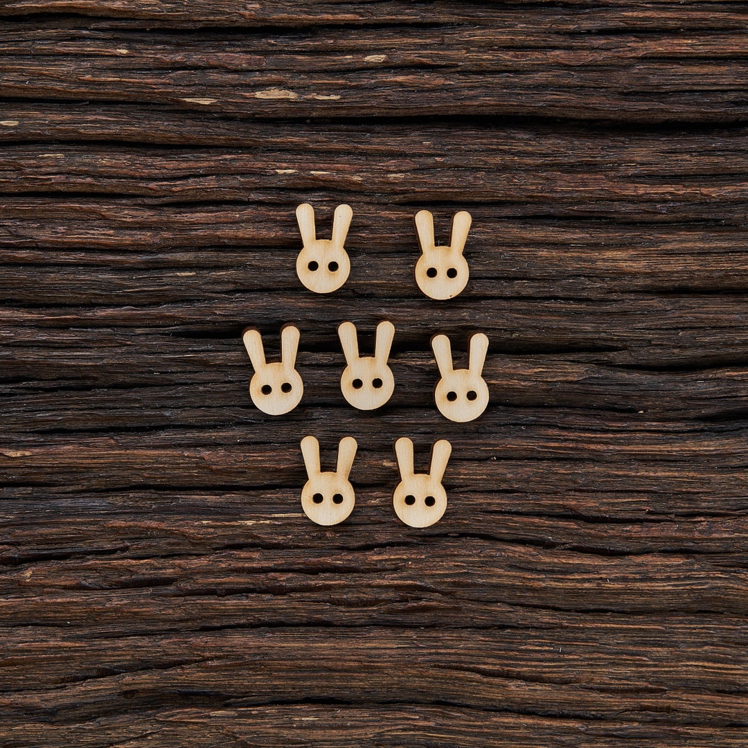 Wooden Rabbit Buttons for Crafts - Laser Cut - Sewing Buttons - Etsy