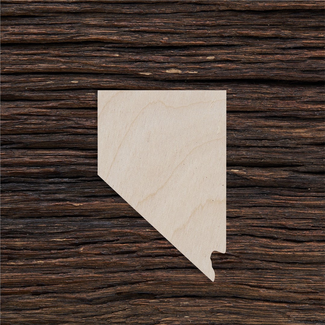 Wooden Nevada State Shape for Crafts and Decoration - Laser Cut - Charm ...