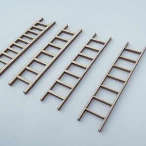 Wooden Miniatiure Ladder for Crafts and Decoration - Laser Cut ...