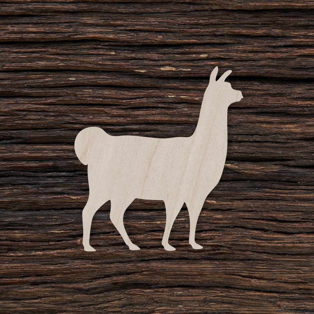 Wooden Llama for Crafts and Decorations - Llama Magnet - Llama Cut Out ...