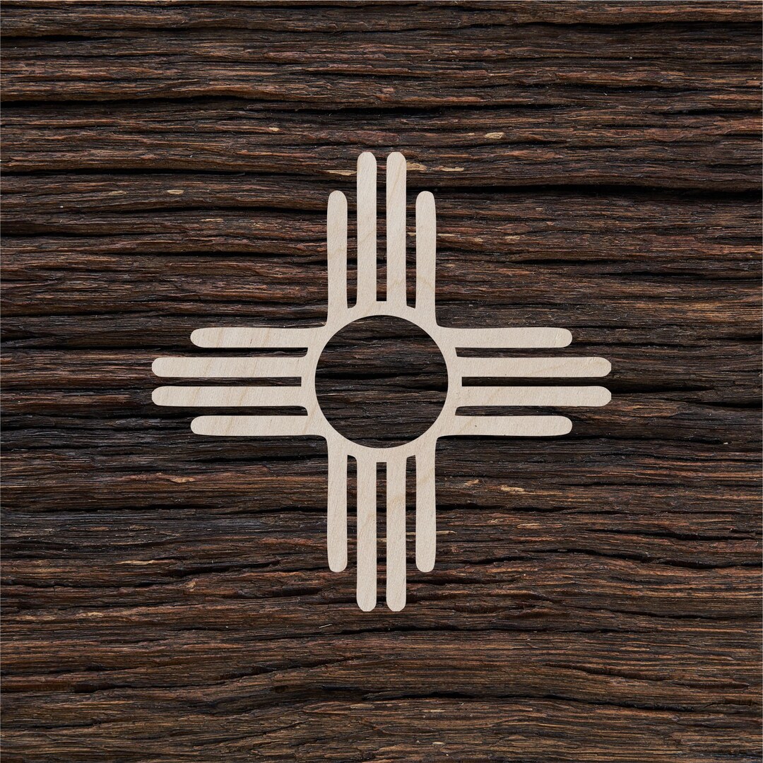 Wooden Zia Sign for Crafts and Decorations - Indian Sign - Zia Symbol ...