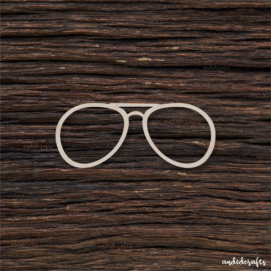 Wooden Aviator Sunglasses Shape for Crafts and Decoration - Laser Cut ...