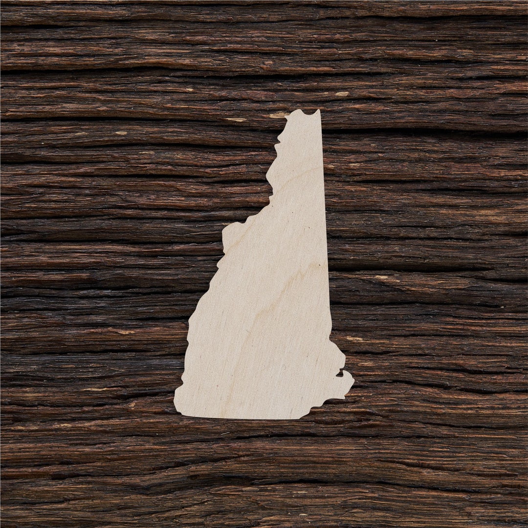 Wooden New Hampshire State Shape for Crafts and Decoration - Laser Cut ...