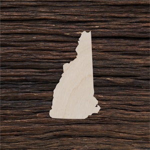 Wooden New Hampshire State Shape for Crafts and Decoration - Laser Cut ...