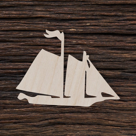Wooden Ship for Crafts and Decorations Ship Cut Out Ship | Etsy