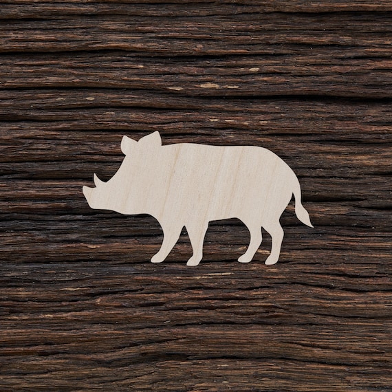 Wooden Boar for Crafts and Decorations Boar Necklace Boar | Etsy