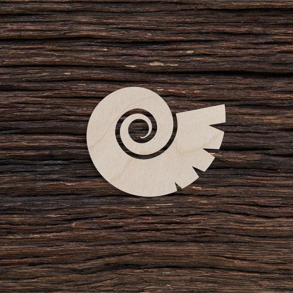 Wooden Seashell Nautilus for Crafts Laser Cut Blank Shape | Etsy