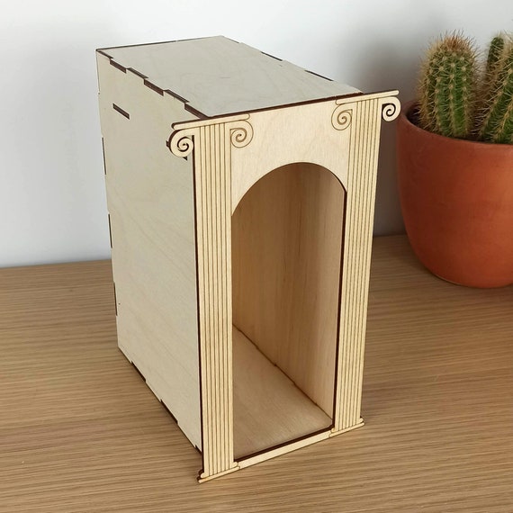 Wooden Book Nook With Secret Drawer for Light Shape for Crafts - Etsy