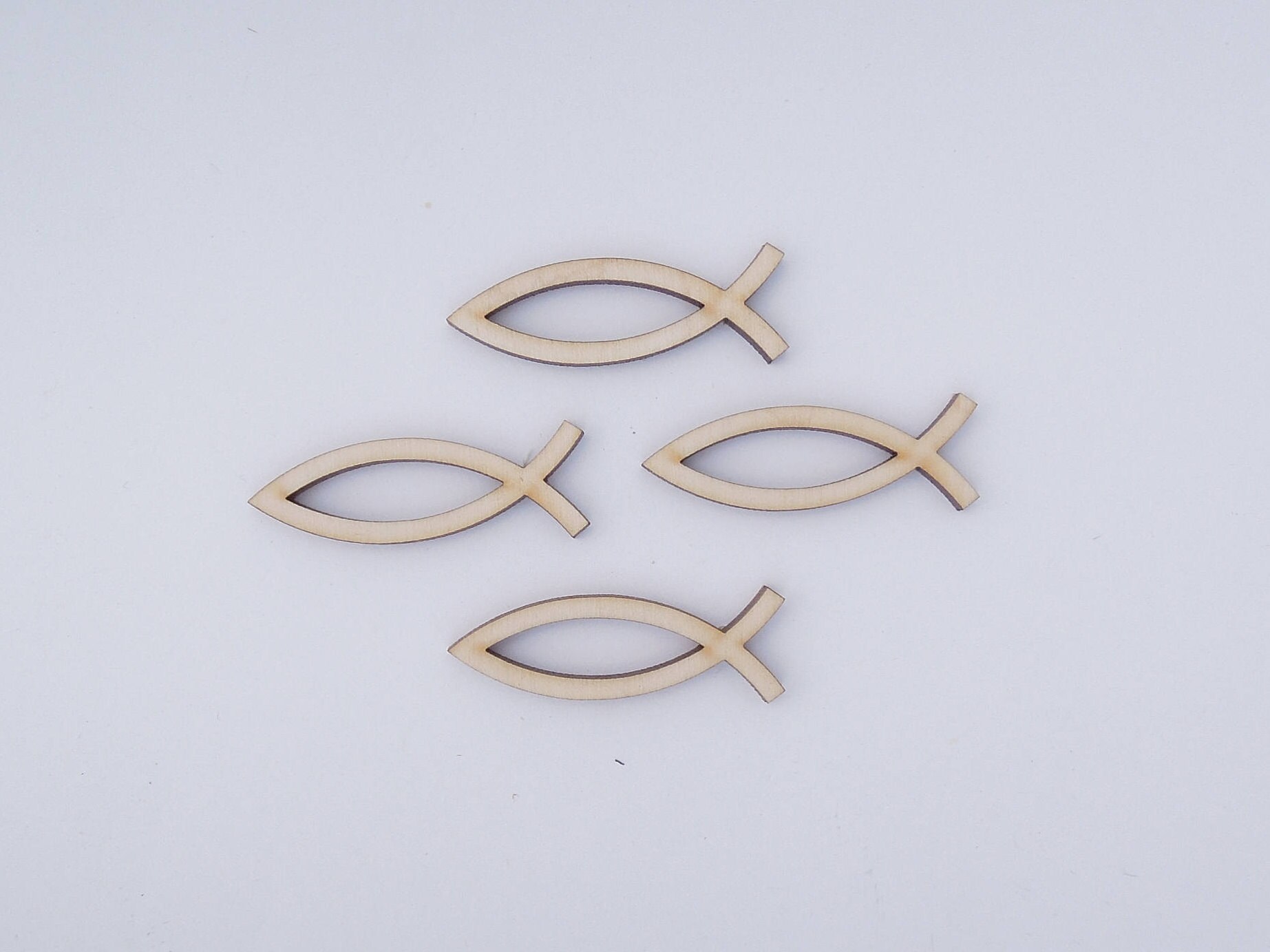 Wooden Christian Fish Sign for Crafts Laser Cut Jesus Fish | Etsy